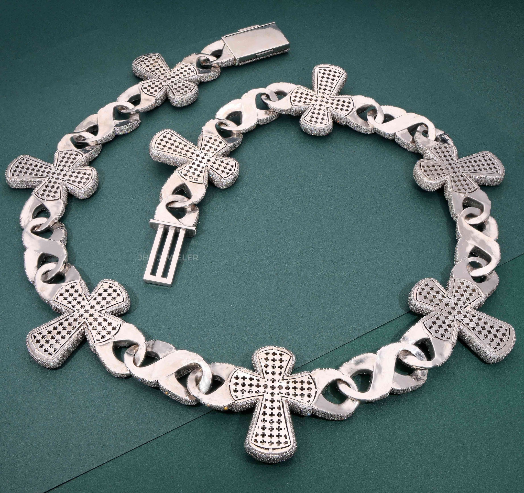 18 mm Heavy Baguette Moissanite Diamonds Cuban Link Men's Iced out Rap