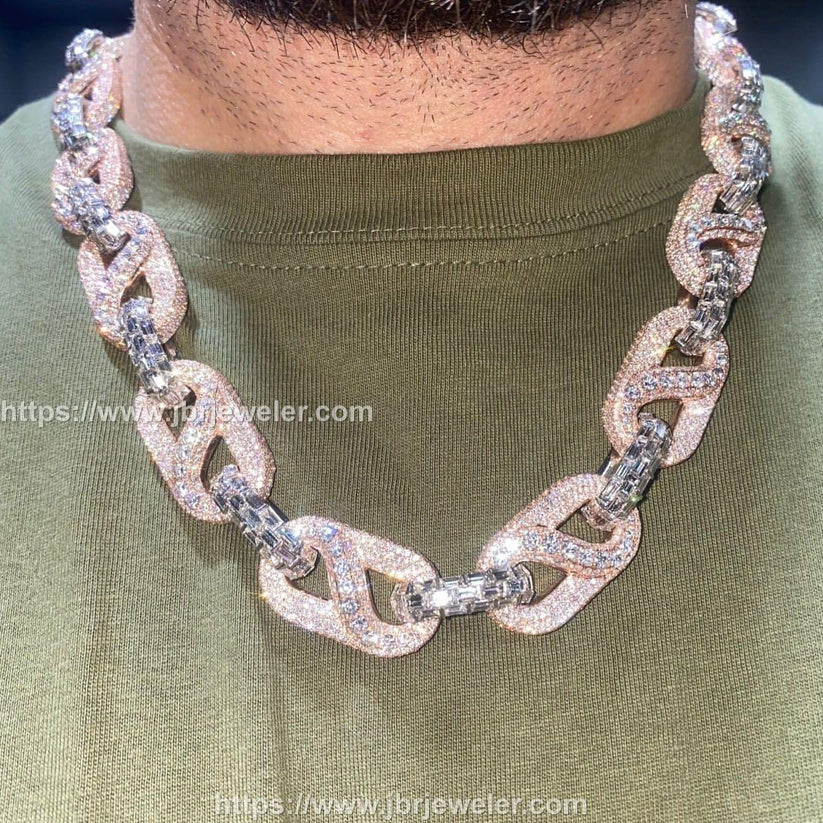 Crazy Design Bussdown 20mm VVS Baguette Moissanite Cuban Link Chain ...