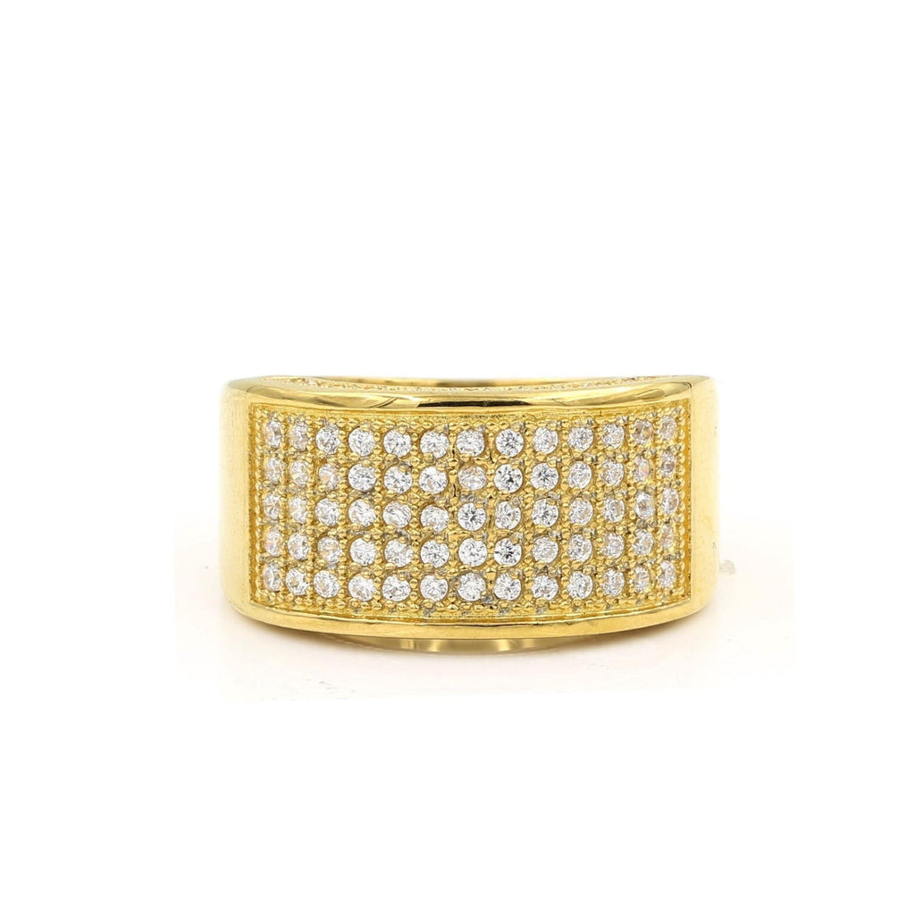 Men's Ice out Pave Pinky Ring Gold Plated Hip Hop Jewelry/Perfect Gift ...